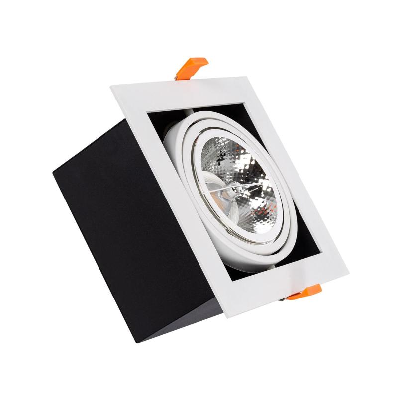 Foco Downlight LED 15 W Direccionável Kardan Quadrado AR111 Corte 165x165 mm - efectoLED