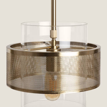 Candeeiro Suspenso Metal e Vidro Jaelyn - efectoLED