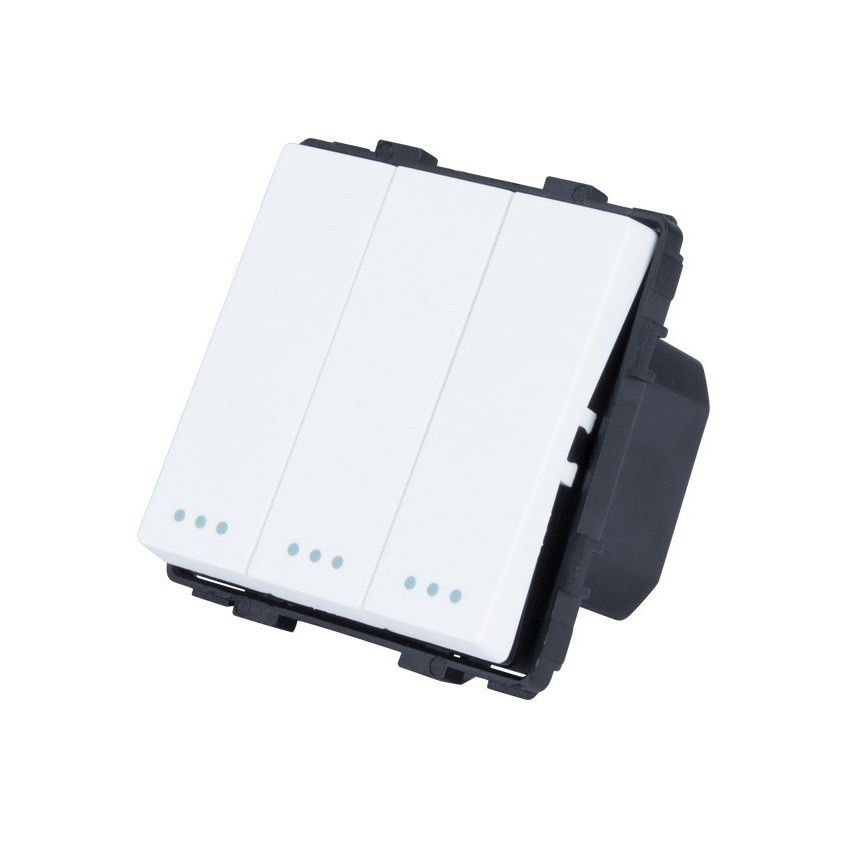 Interruptor Ledkia Triple Moderno - Resistente - 2000W - 3 Años ...