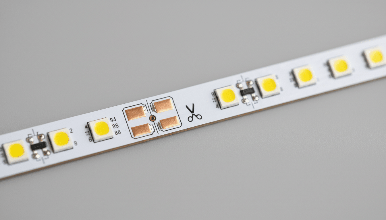 ¿Por dónde hay que cortar una tira LED para no dañarla? - efectoLED